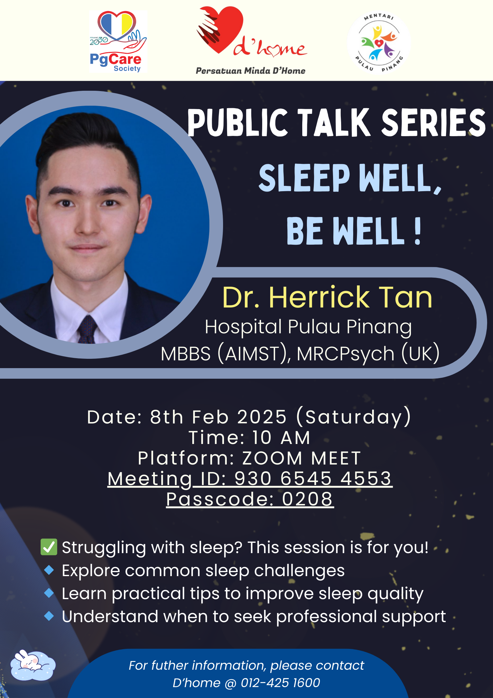 Public Talk Series – Sleep Well, Be Well – Persatuan Minda D'Home
