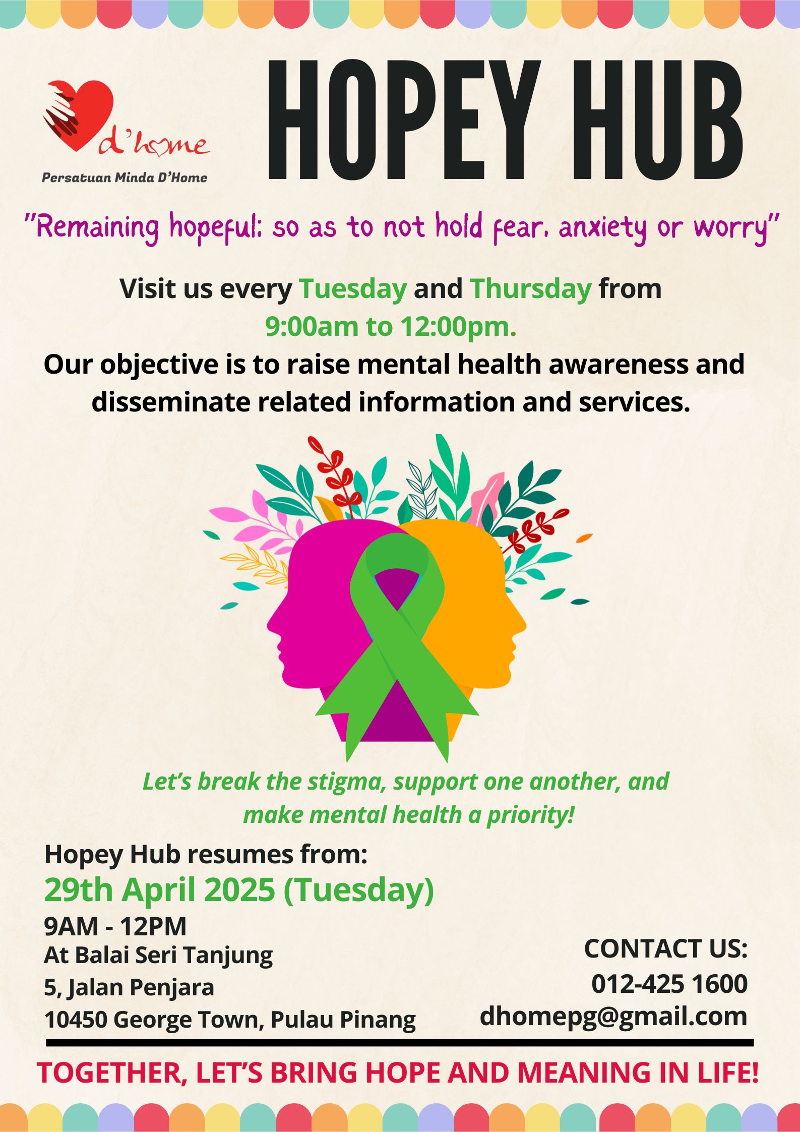 Hopey Hub 2025: Resuming Our Mission of Hope – Persatuan Minda D'Home
